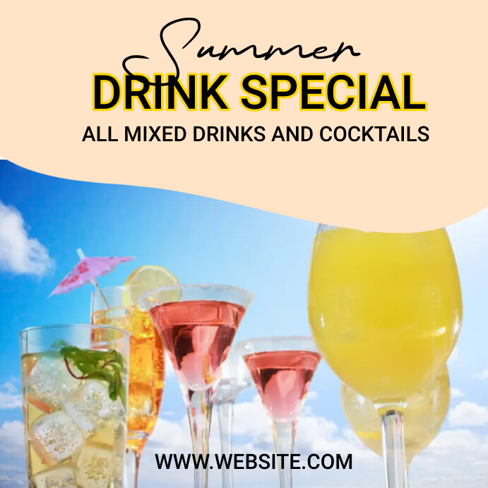 Modèle summer drinks | PosterMyWall