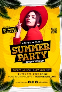 Summer Editable Poster design Template | PosterMyWall