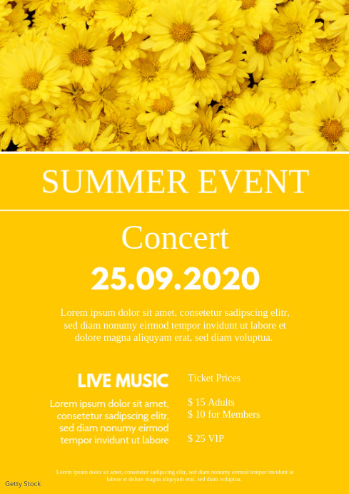 Summer end Event concert Musical Theatre Ad Template | PosterMyWall