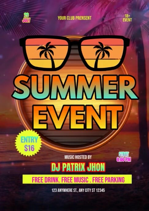 Summer event Template | PosterMyWall