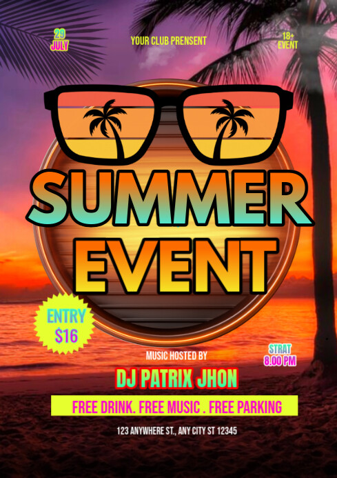 Summer event Template | PosterMyWall