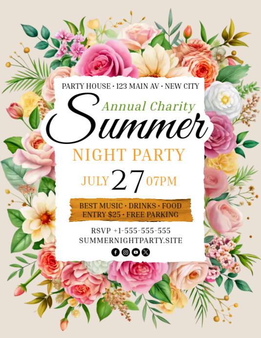 Summer Event Flyer Template | PosterMyWall