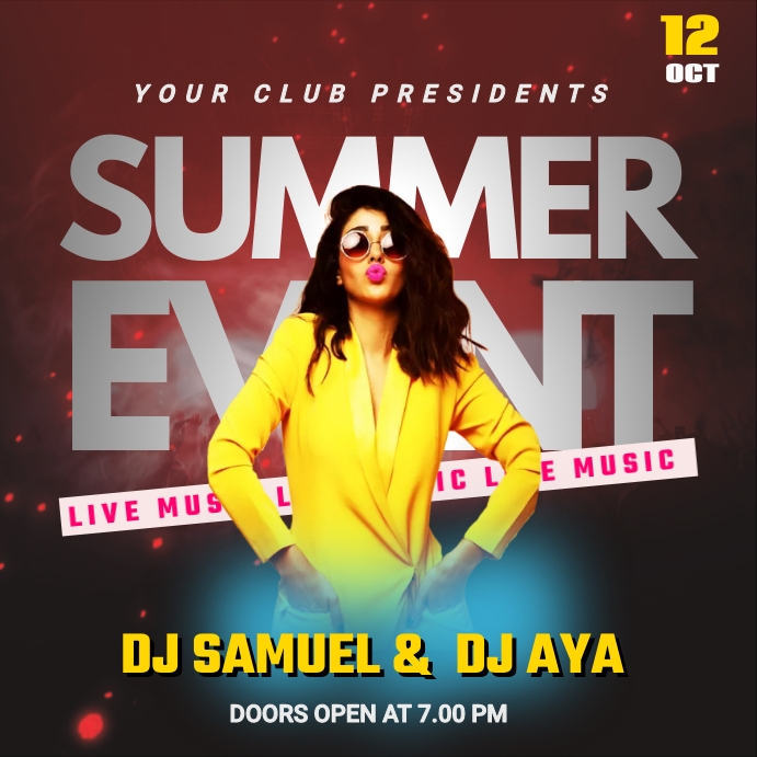 Summer Event Party Template | PosterMyWall