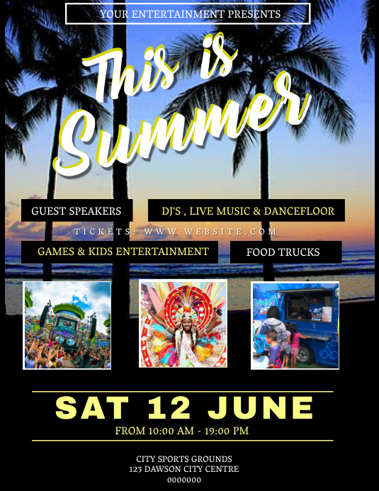 Summer Event Party Flyer Template | PosterMyWall