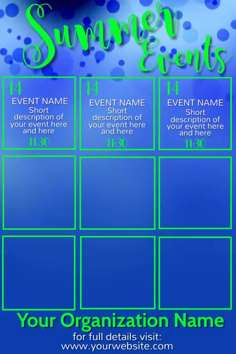 Copy of Summer Events Video Calendar | PosterMyWall