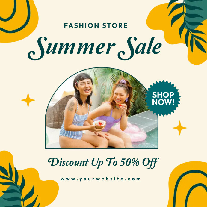 Summer Fashion Sale Ads Template | PosterMyWall
