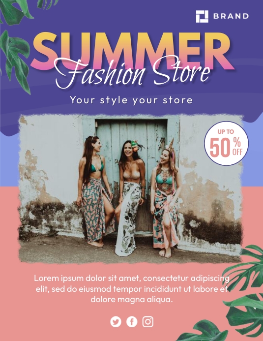 Summer Fashion Style Template | PosterMyWall