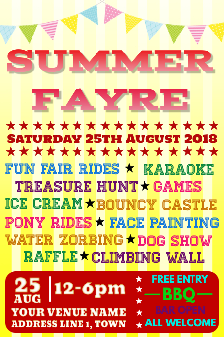 Summer Fayre Poster Template | PosterMyWall