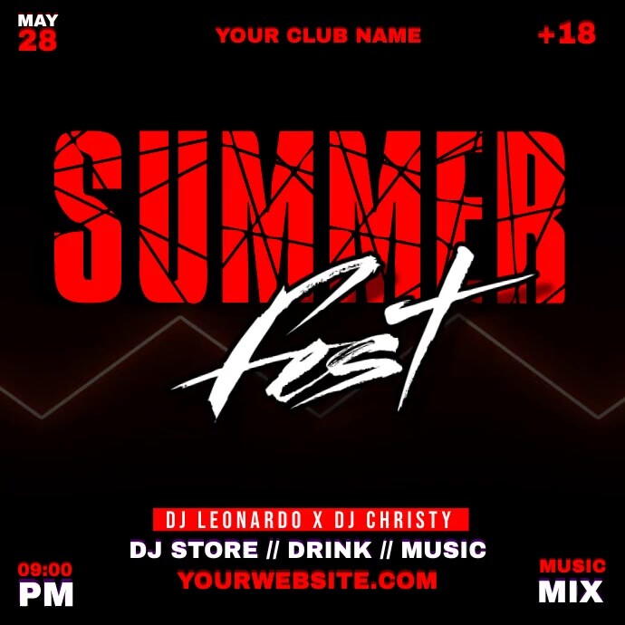 Plantilla de Summer Fest Party Ads | PosterMyWall