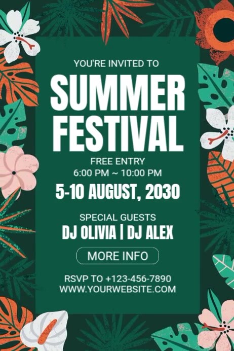 Summer Festival Ads Template | PosterMyWall