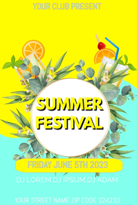 Copy of SUMMER FESTIVAL BANNER TEMPLATE | PosterMyWall