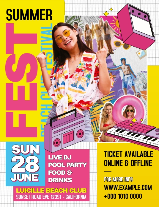 Plantilla de Summer Festival Flyer | PosterMyWall
