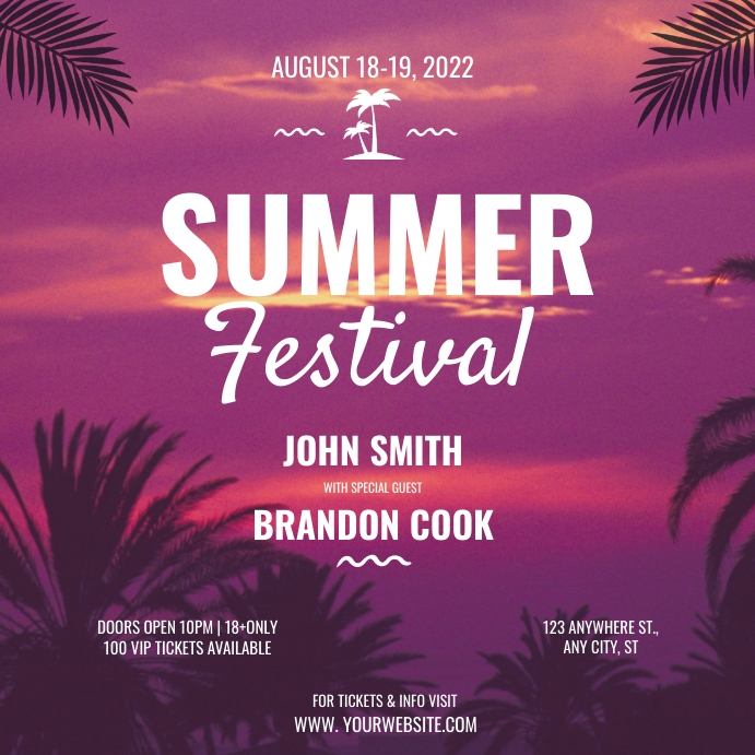 Summer Festival Instagram Template | PosterMyWall