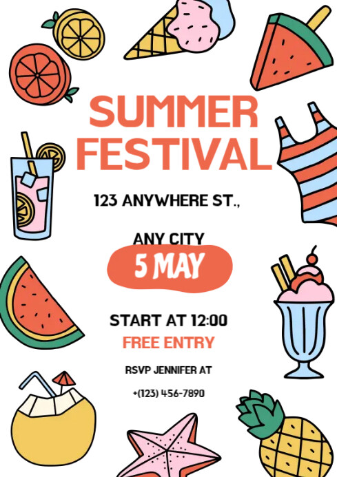 Summer Festival Party Template | PosterMyWall