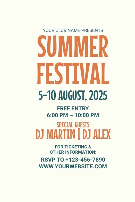 Summer Festival Party Template | PosterMyWall