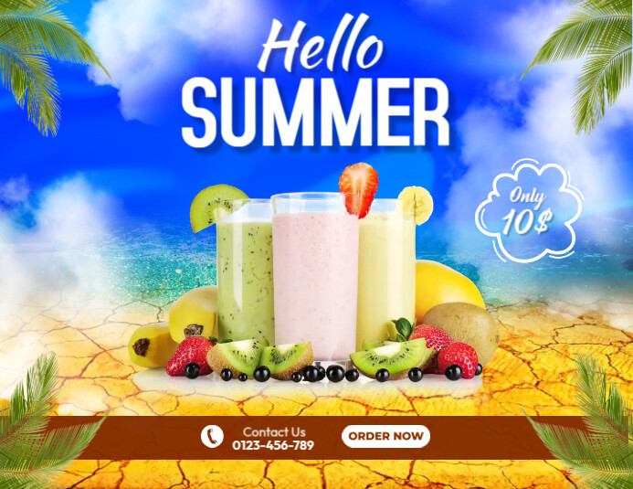 Copy of Summer Flavor Juice Ads | PosterMyWall