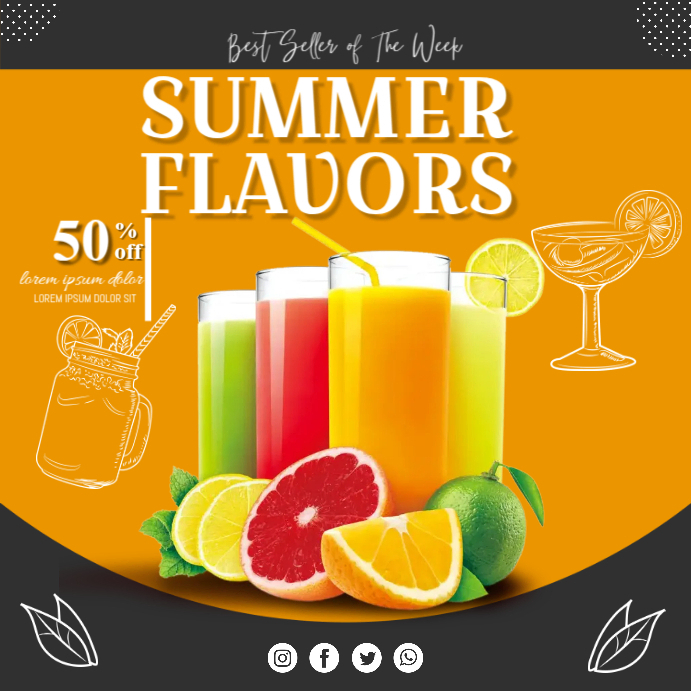 Copy of Summer Flavors Ads | PosterMyWall
