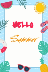 happy summer flyer Template | PosterMyWall