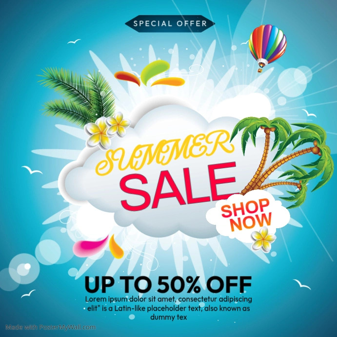 SUMMER FLYER INSTGRAM POST Template | PosterMyWall