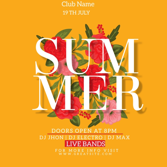 Summer flyers, summer party invitations Template | PosterMyWall