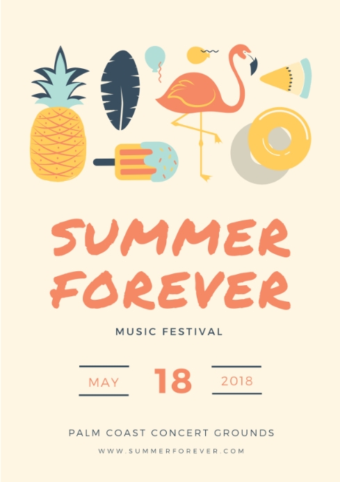 SUMMER FOREVER Template | PosterMyWall