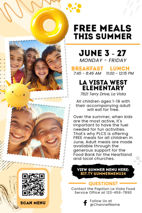 Summer Free Meals Campaign Template | PosterMyWall
