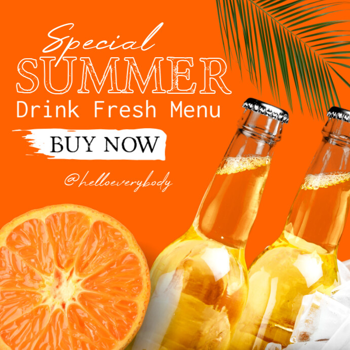Copy of Summer Fresh Drink Menu | PosterMyWall