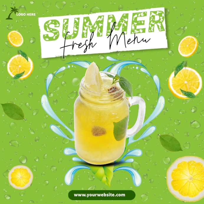 Summer Fresh Menu Design Template | PosterMyWall
