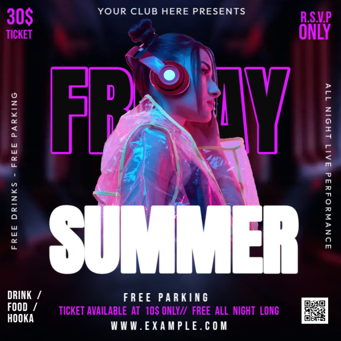 Summer Friday Flyer Template | PosterMyWall