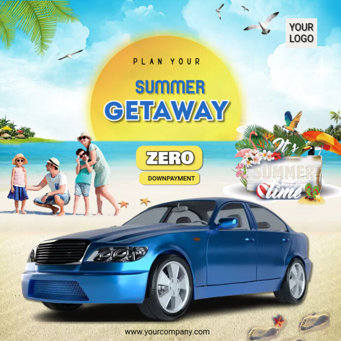 Copy of summer getaway instagram post | PosterMyWall