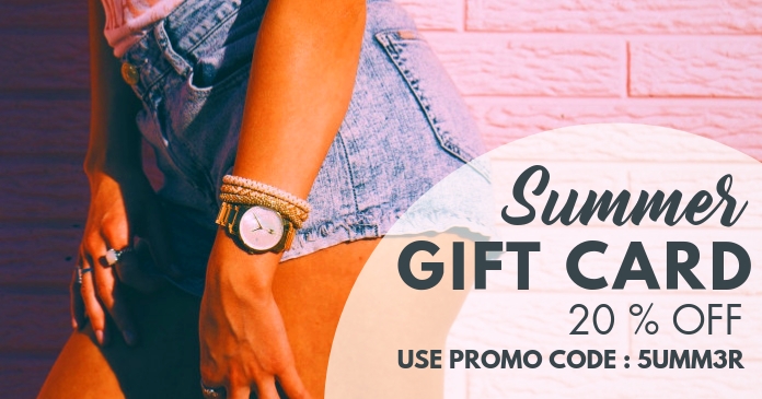 summer gift card 20% off Template | PosterMyWall