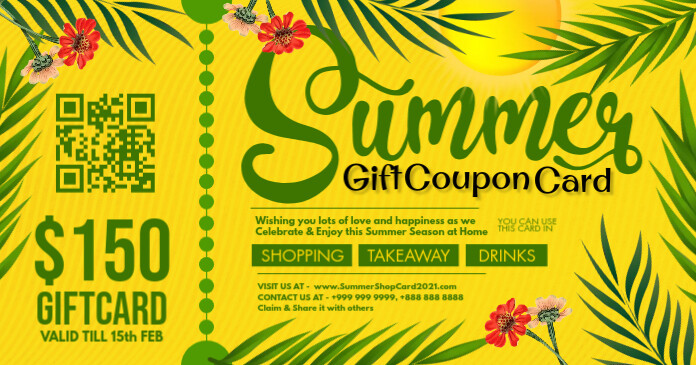 Summer Gift Card 2021 Template | PosterMyWall
