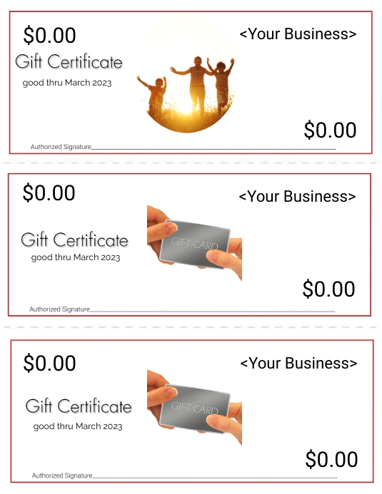 Summer Gift Certificates | PosterMyWall