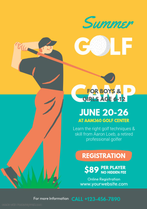Plantilla de Summer Golf Camp Flyer | PosterMyWall