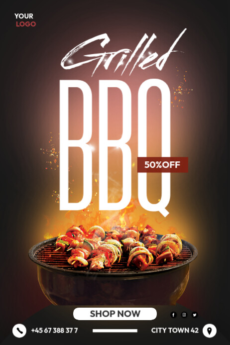 Summer Grill Advertisement Poster Template | PosterMyWall