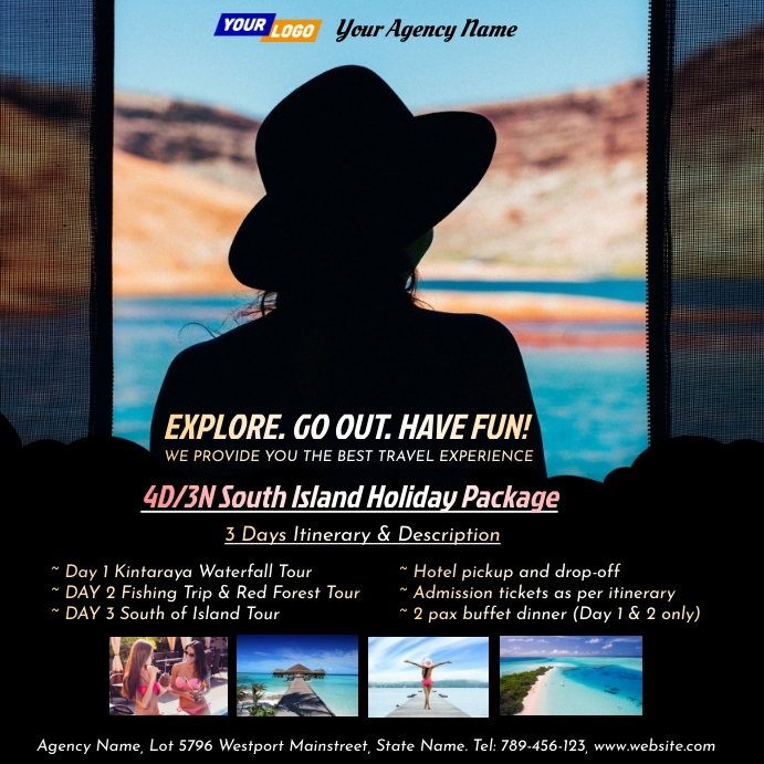 Summer Holiday Beach Vacation Flyer Design Template | PosterMyWall