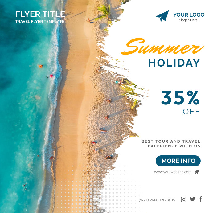 Summer Holiday Social Media Post Template | PosterMyWall