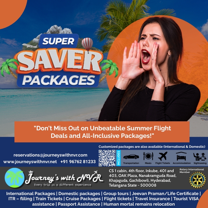 Plantilla de summer holiday tour packages | PosterMyWall