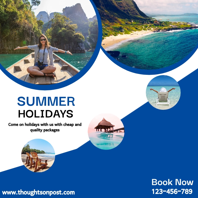 Plantilla de Summer holidays Instagram post. | PosterMyWall