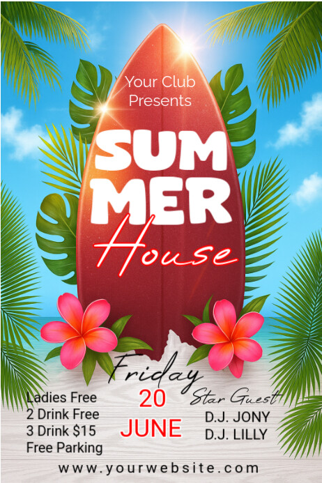 Summer house poster Template | PosterMyWall