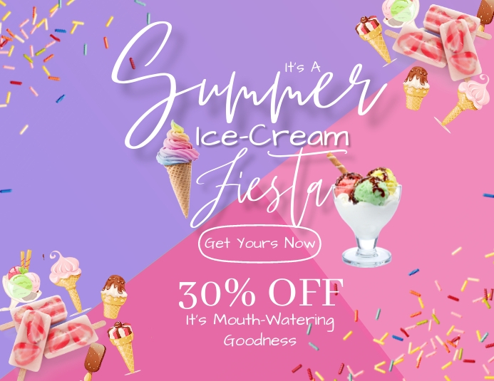Summer Ice Cream Fiesta Template | PosterMyWall