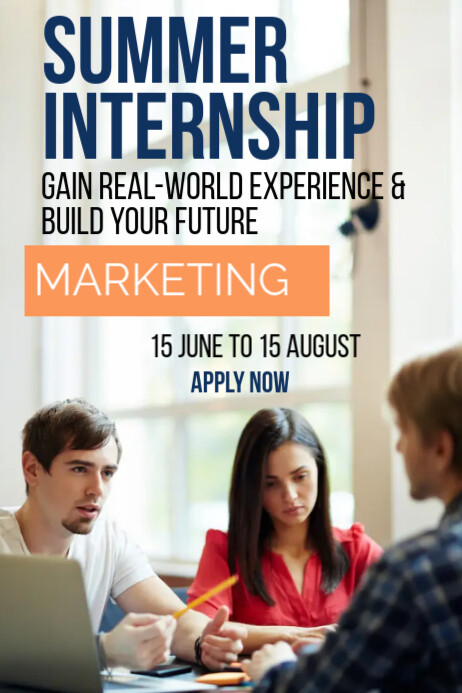 Summer Internship Template | PosterMyWall