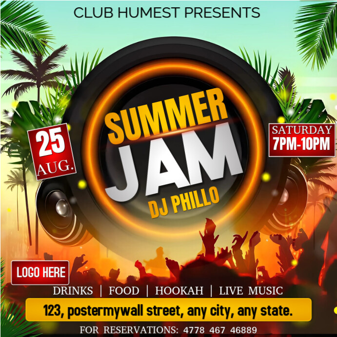 Summer Jam Party Design Template | PosterMyWall