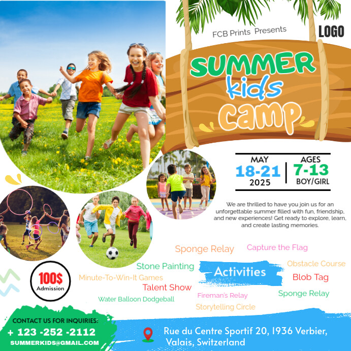 summer kids camp poster Template | PosterMyWall