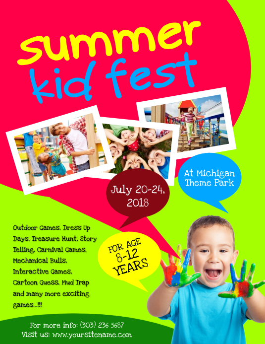 Summer Kids Fest Flyer Template | PosterMyWall