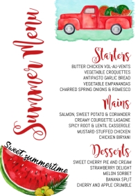 Summer Menu Template | PosterMyWall