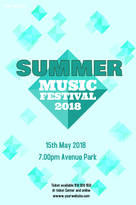 Summer Music Festival Template | PosterMyWall