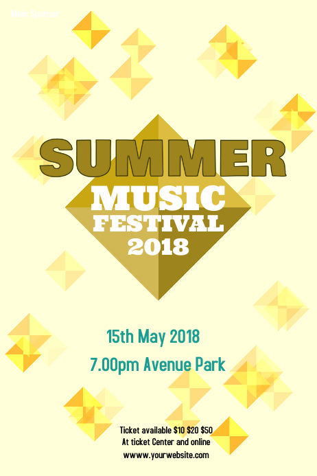 Summer Music Festival Template | PosterMyWall