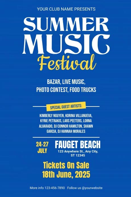 Plantilla de Summer Music Festival | PosterMyWall