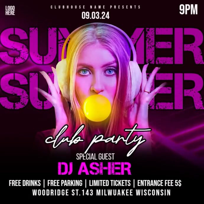 Plantilla de Summer Neon Club Party | PosterMyWall